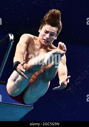 Nathan Zsombor-Murray, of Canada competes in the men's 10m platform ...