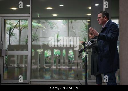 Victorian Premier Daniel Andrews addresses the media during a press ...