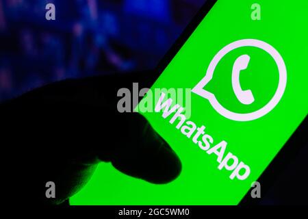 Brazil. 06th Aug, 2021. In this photo illustration the Coinbase logo ...