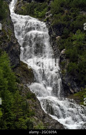 Waterfall, Venosta valley, South Tyrol, Italy Stock Photo - Alamy