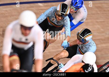 Belgian track cyclist Robbe Ghys and Belgian track cyclist Kenny De ...