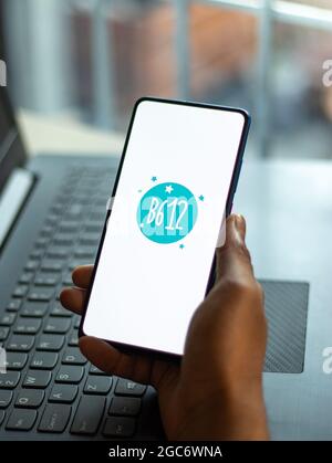 Assam, India - August 6, 2021 : B612 logo on phone screen stock image ...