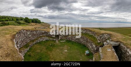 carn liath, an Iron Age broch on the eastern shore of the Scottish ...