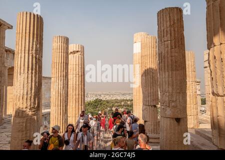 Athens, August 4th 2021: The Parthenon in Athens Stock Photo - Alamy