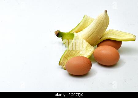 Banana tropical fruit selected from background Stock Photo - Alamy