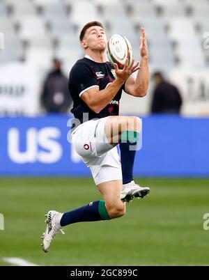 British & Irish Lions' Josh Adams on his way to scoring his side's ...