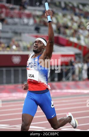 Rai BENJAMIN of the United States competes in the men's 400 meters ...