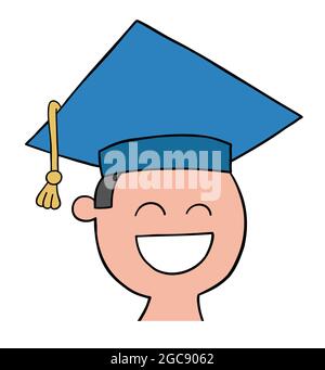 Happy Student Cartoon Colored Clipart Illustration Stock Vector Image ...