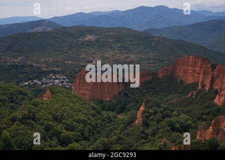 Aerial Panoramic View - Spetacular Landscape of Las Medulas - Unesco ...