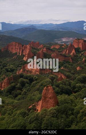 Aerial Panoramic View - Spetacular Landscape of Las Medulas - Unesco ...