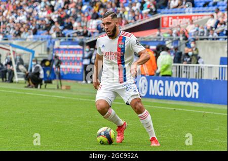 18 Rayan CHERKI (ol) during the Ligue 1 McDonald's match between Brest and Lyon at Stade Francis ...