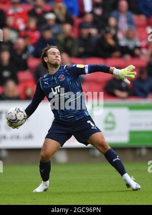 Blackpool's goalkeeper Chris Maxwell during the Sky Bet Championship ...