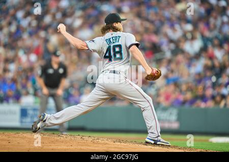 August 6 2021: Florida pitcher Steven Okert (48) pitches during the ...