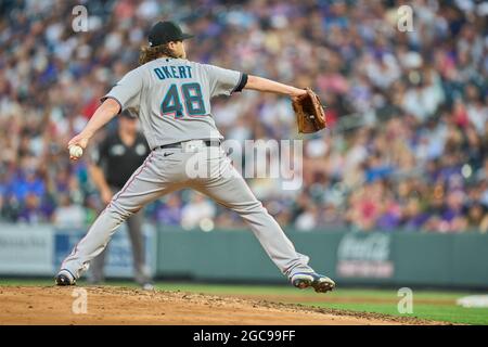 August 6 2021: Florida pitcher Steven Okert (48) pitches during the ...