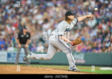 August 6 2021: Florida pitcher Steven Okert (48) pitches during the ...