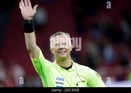 AMSTERDAM, NETHERLANDS - AUGUST 7: referee Bjorn Kuipers during the ...