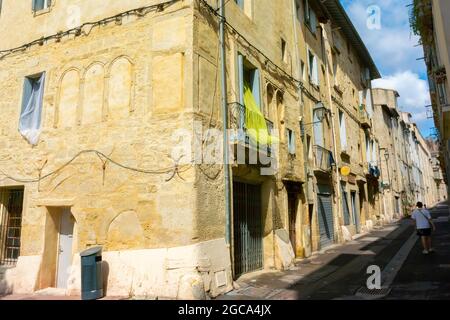 Montpellier, France, People Visiting Street Scene in Historical City ...