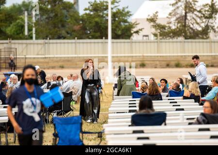 Indigenous Artist Shawnee Kish performs during the Together Again YEG ...
