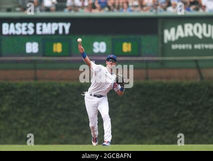 Chicago Cubs shortstop Andrew Romine (24) in the second inning of a ...