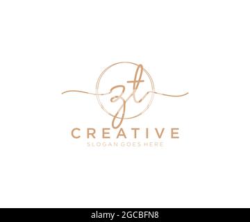 Initial Letter ZT Logo - Minimal Business Logo for Alphabet Z and T ...