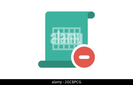 Remove excel file icon vector illustration Stock Vector Image & Art - Alamy