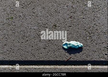 Chewing gum spat out onto pavement, London, England, UK, Europe Stock ...