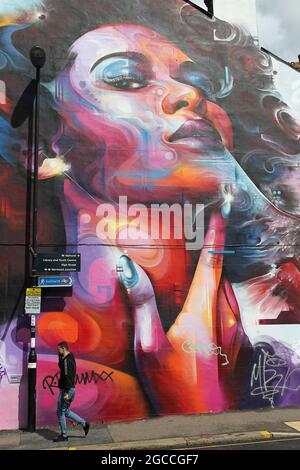 EDITORIAL USE ONLY General view of a mural which is unveiled to ...