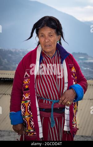 Monpa tribal lady Stock Photo - Alamy