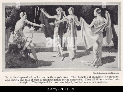 Vintage illustration of The Shepherd Prince of Troy Stock Photo - Alamy
