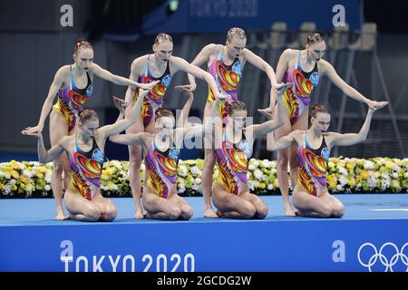 Team ROC (ROC), AUGUST 7, 2021 - Artistic Swimming : Team Free Routine ...