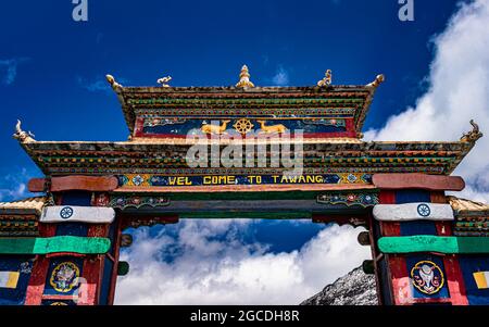Tawang city entrance gate ; Arunachal Pradesh ; India Stock Photo - Alamy
