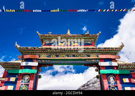 Tawang city entrance gate ; Arunachal Pradesh ; India Stock Photo - Alamy