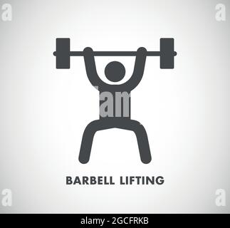 Fitness weight icon, lifting symbol. Gym illustration, vector Stock ...