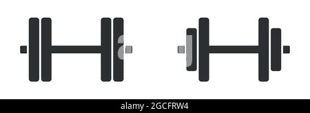 Dumbbell weights symbols for gym training vector illustration icon set ...