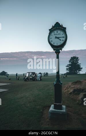 Big Rolex clock on Bandon Dunes Sheep Ranch golf course Stock Photo - Alamy