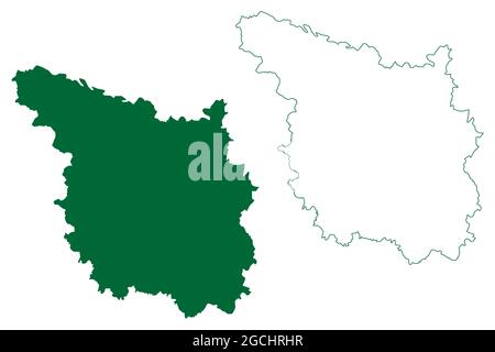 Farrukhabad district (Uttar Pradesh State, Republic of India) map ...