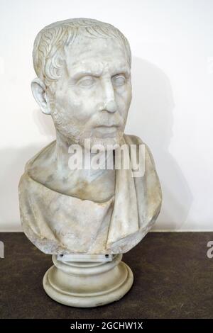 Marble bust of Posidonius - ancient Greek philosopher and scientist ...