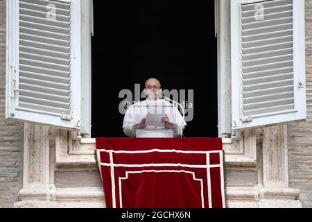 Rome, Italy. 08th Aug, 2021. August 8, 2021 : Pope Francis greets the ...