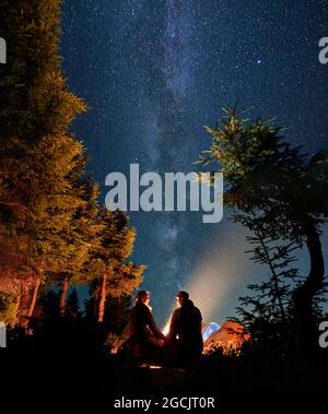 A picturesque view of a Milky way over the Red castle in the Uinta ...
