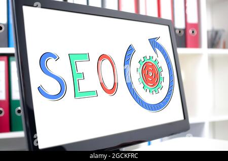Seo concept shown on a computer screen Stock Photo - Alamy