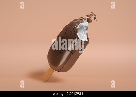 View of frozen ice chunks breaking and melting into the Niagara River ...