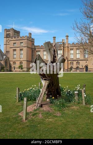 Lord Byron's home at Newstead Abbey, Nottinghamshire, showing the ...