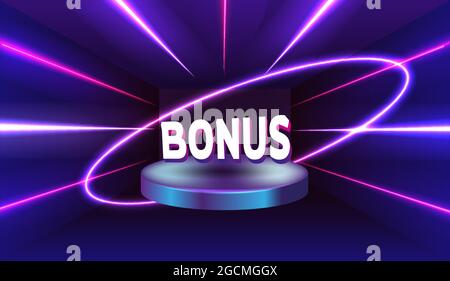 Web banner Bonus sign letters 3d isolated design elements with ...