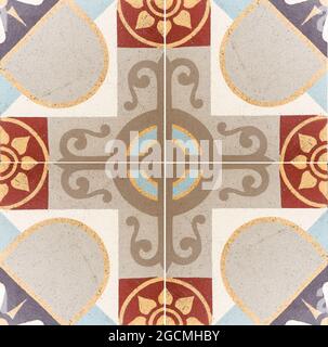 Closeup of the traditional Madeira patterned tiles Stock Photo - Alamy