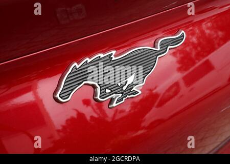 Ford Mustang Mach-E emblem logo Stock Photo - Alamy