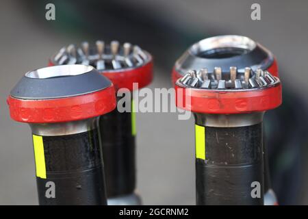 Formula One wheel guns Stock Photo - Alamy
