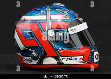 The helmet of Charles Pic (FRA) Marussia F1 Team. Australian Grand Prix ...