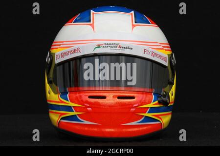 The helmet of Paul di Resta (GBR) Sahara Force India F1. Australian ...