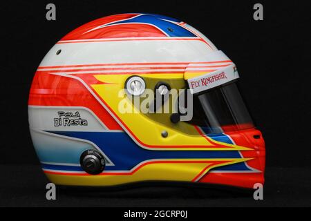 The helmet of Paul di Resta (GBR) Sahara Force India F1. Australian ...