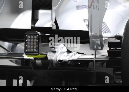 Rear diffuser, Mercedes AMG F1 Team W16, mechanical detail during the ...